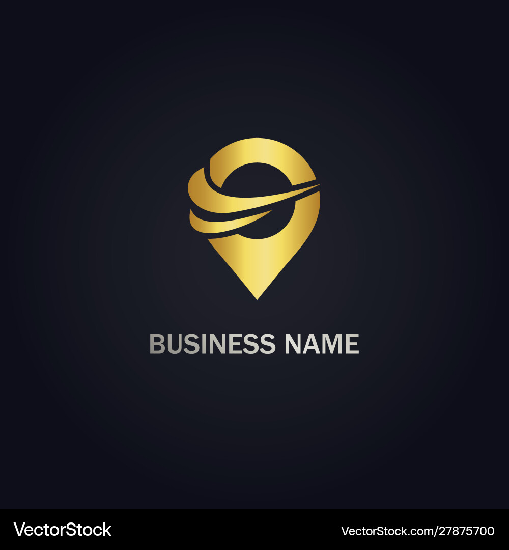 Position point pin sign logo Royalty Free Vector Image