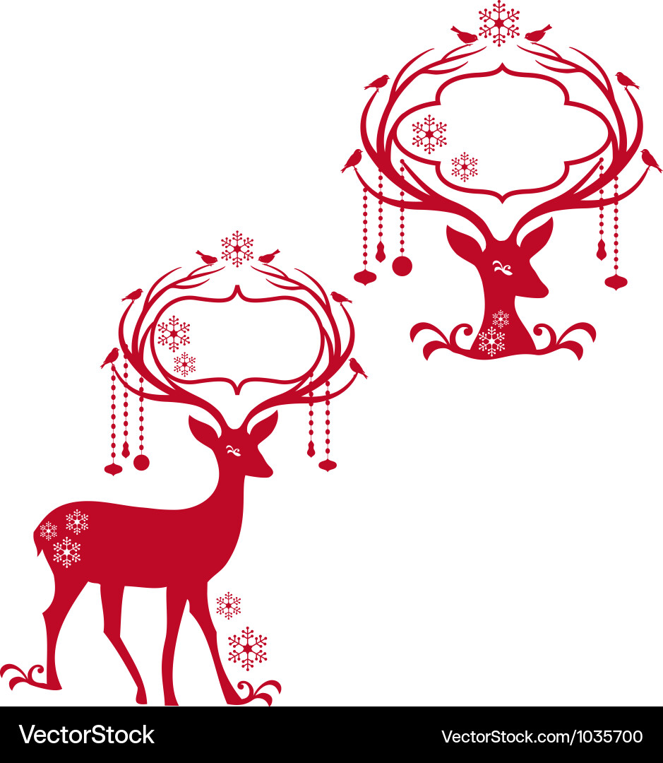 Red Stag with Empty Antlers Royalty Free Vector Image