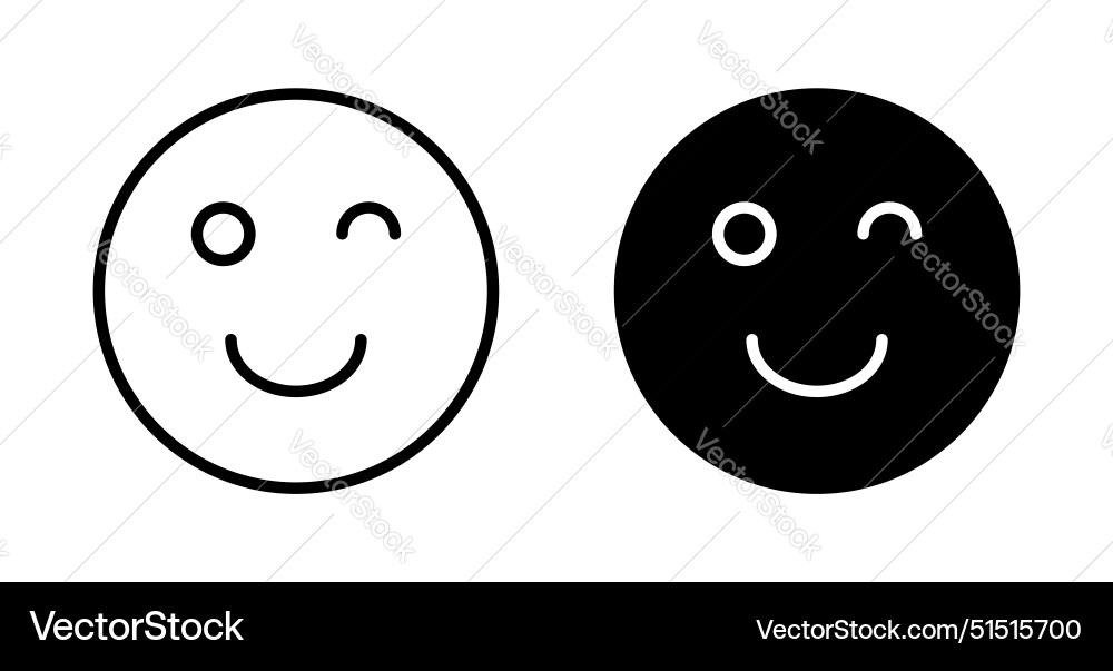 Smile wink icon Royalty Free Vector Image - VectorStock