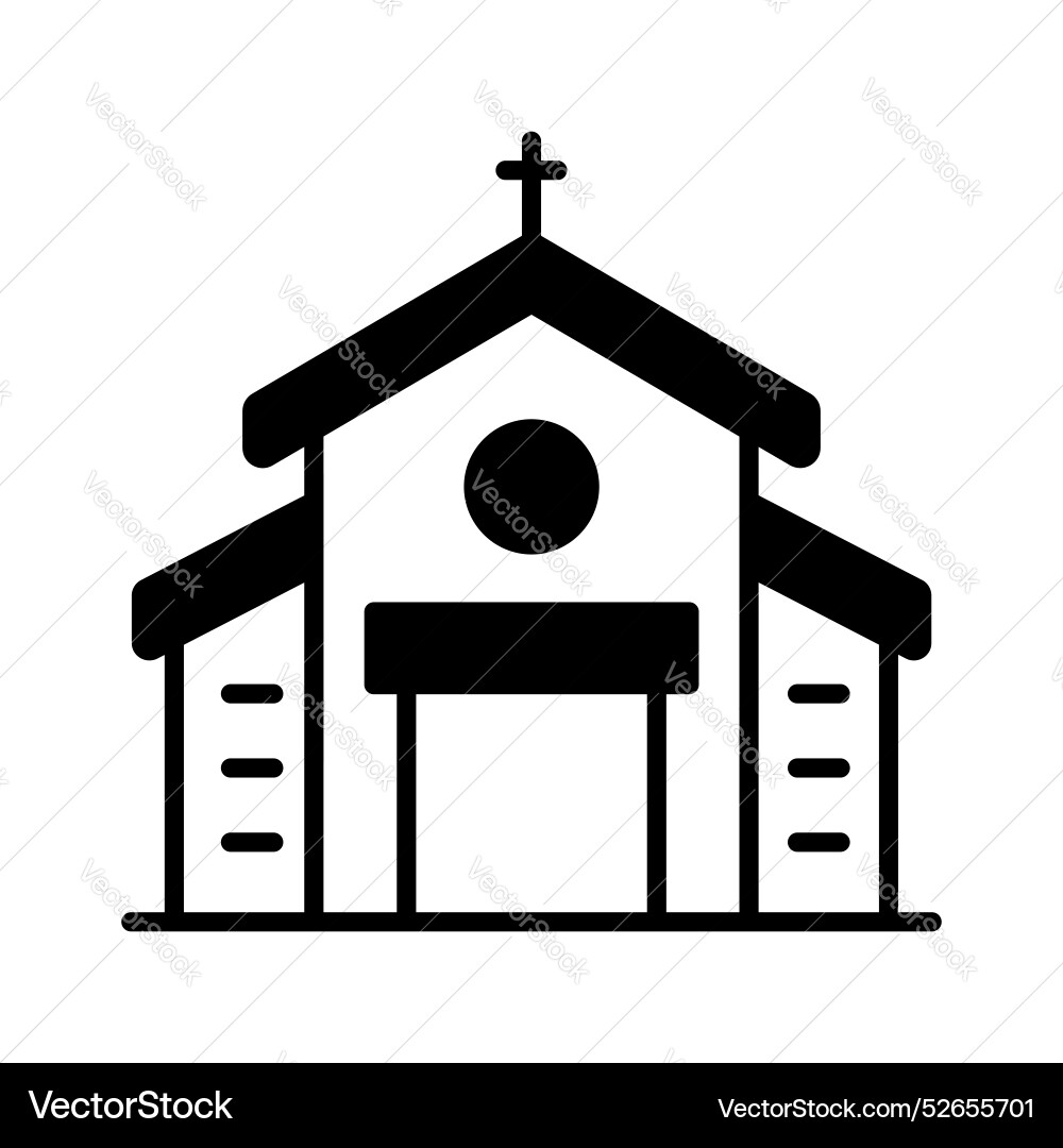 A cathedral building christian wedding house Vector Image