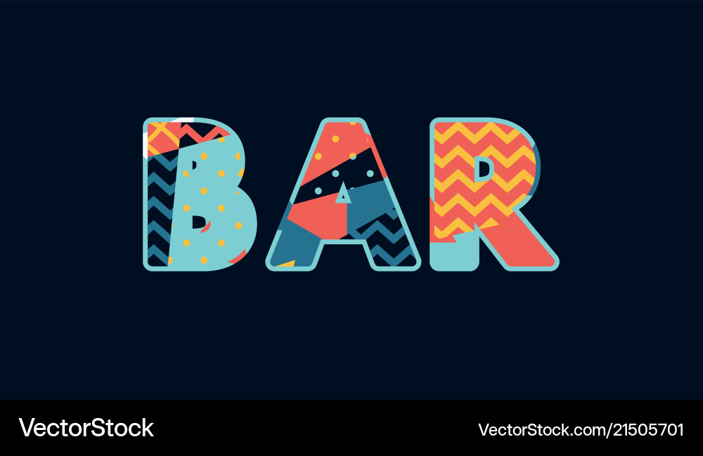 Bar concept word art Royalty Free Vector Image