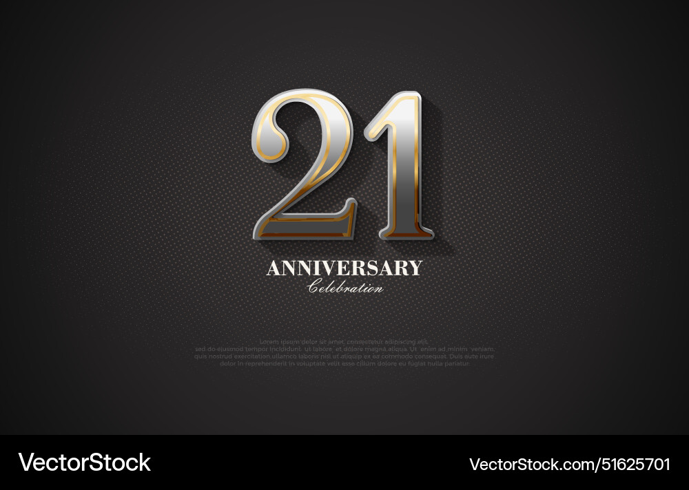 Elegant number 21 for anniversary celebration Vector Image
