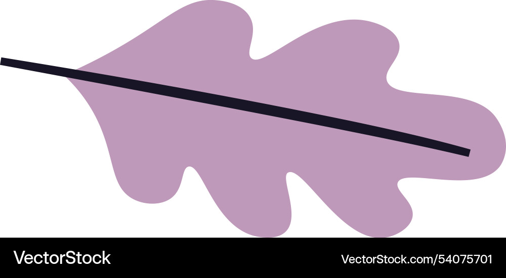 Handgezeichnetes Eichenblatt Lizenzfreies Vektorbild