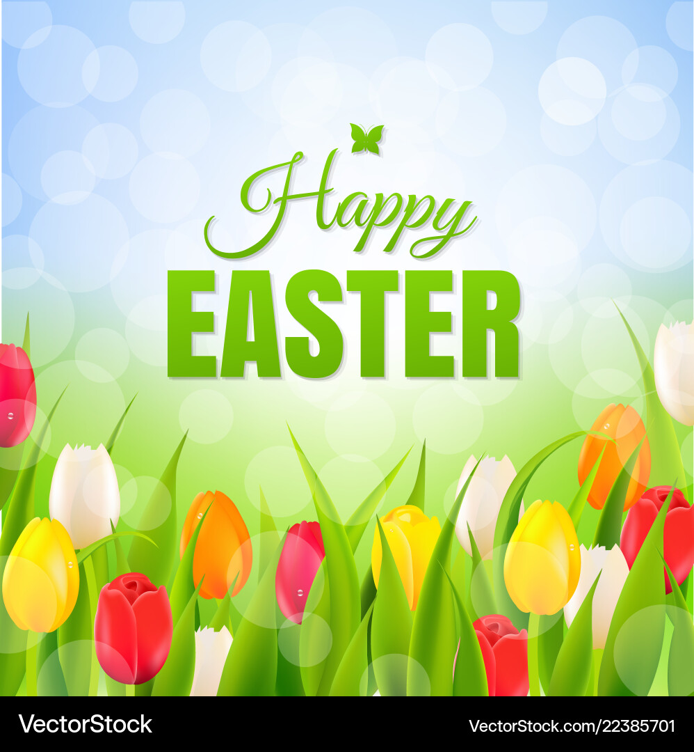 Happy easter poster Royalty Free Vector Image - VectorStock