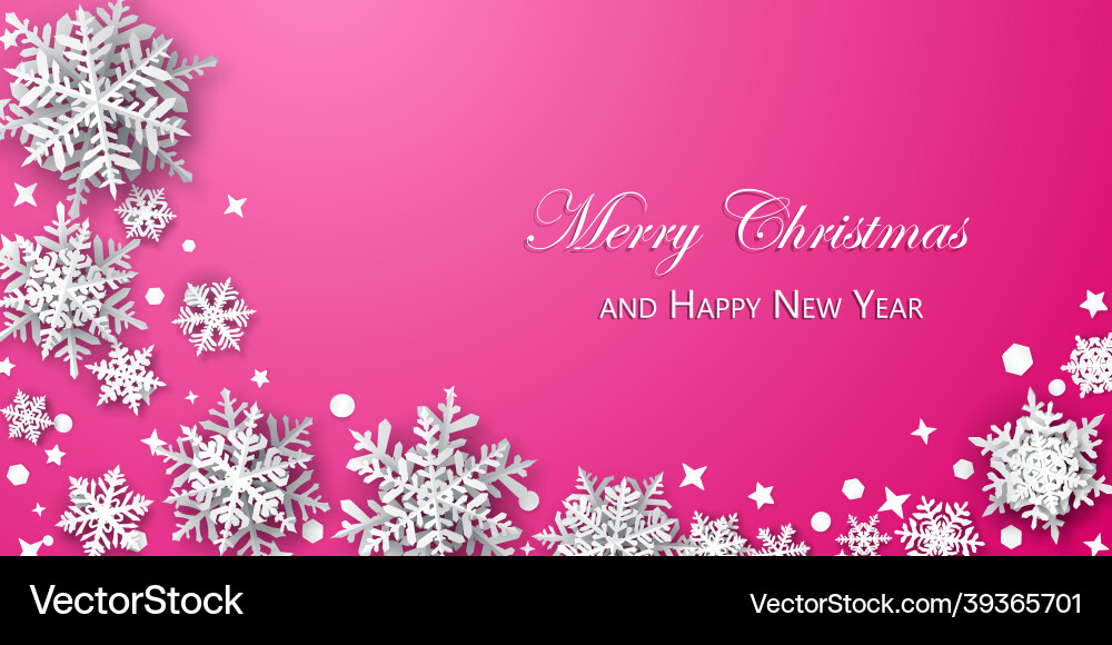 Paper Snowflake Christmas Background – Royalty-Free Vector | VectorStock