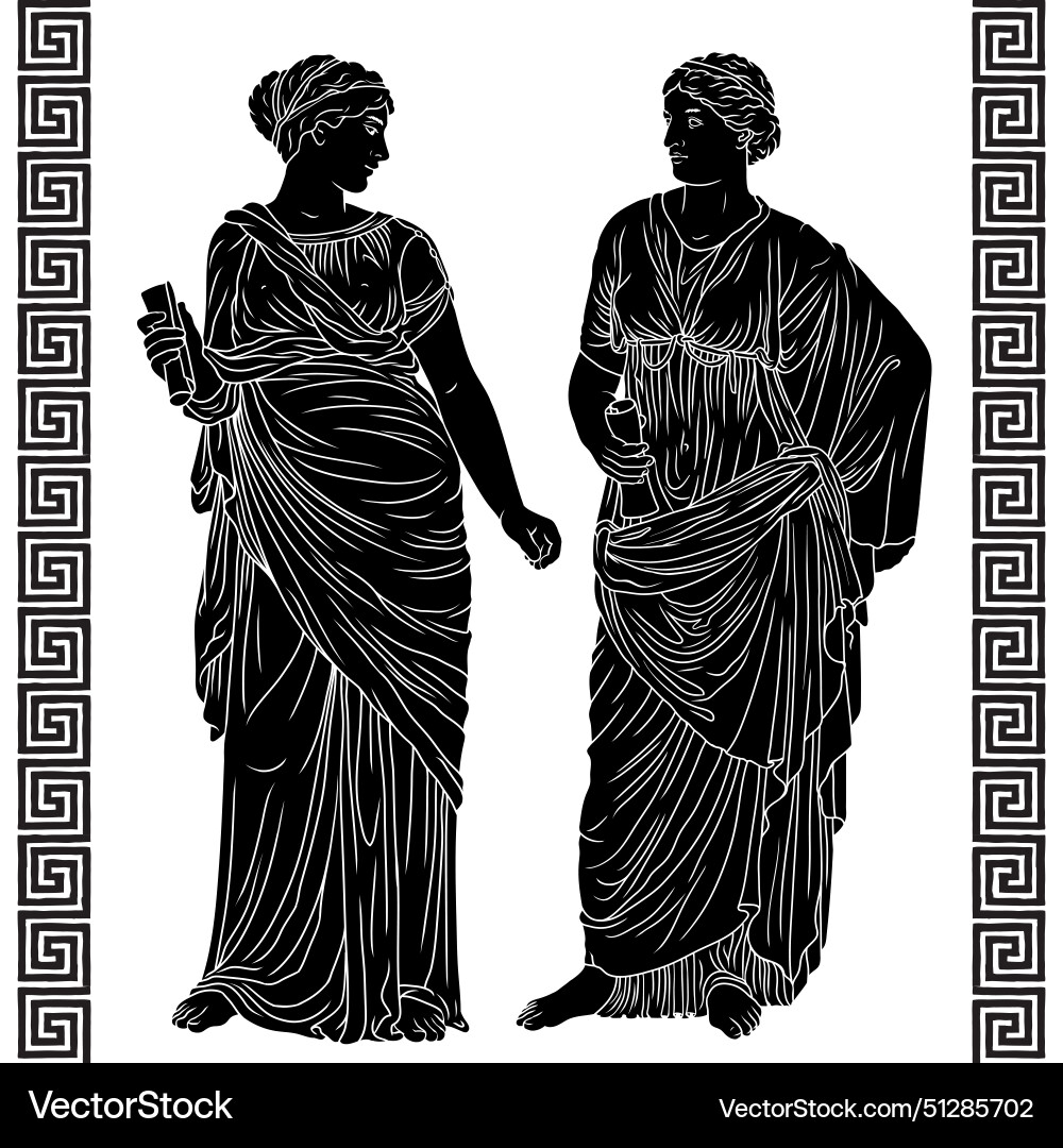 Greek women Royalty Free Vector Image - VectorStock