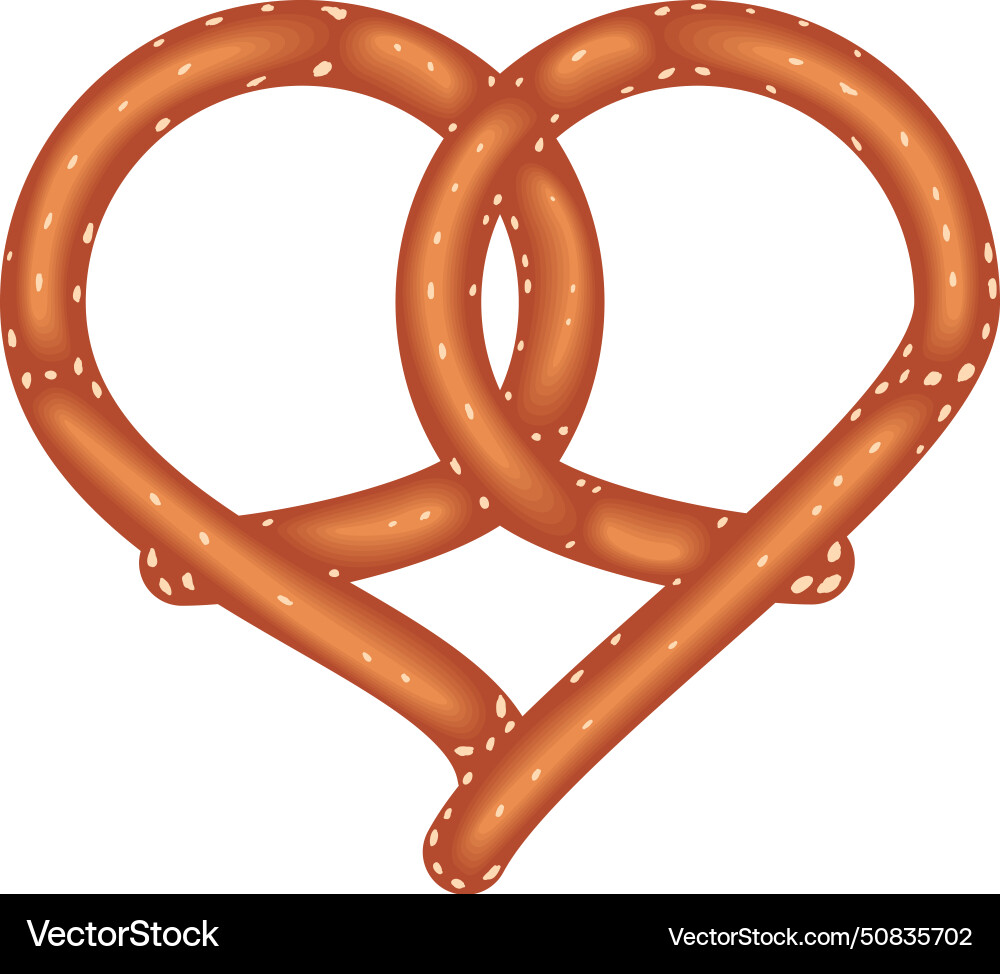Pretzel tasty snack Royalty Free Vector Image - VectorStock