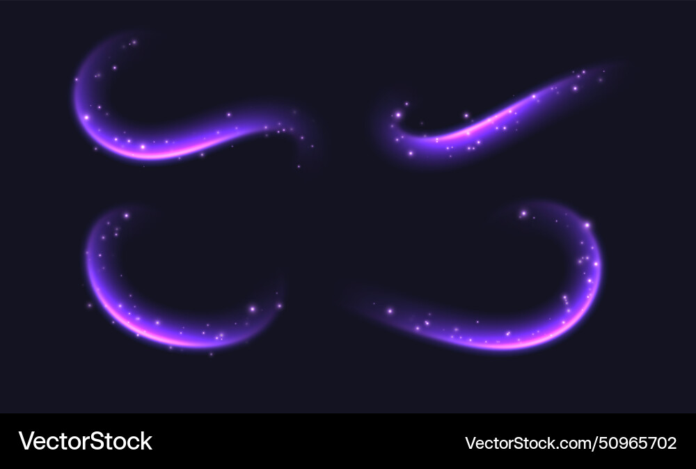 Purple speed lines light in motion glowing Vector Image