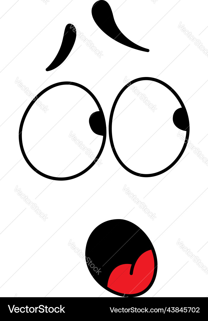 Scared Smiley Face Emoji Icon Royalty Free Vector Image