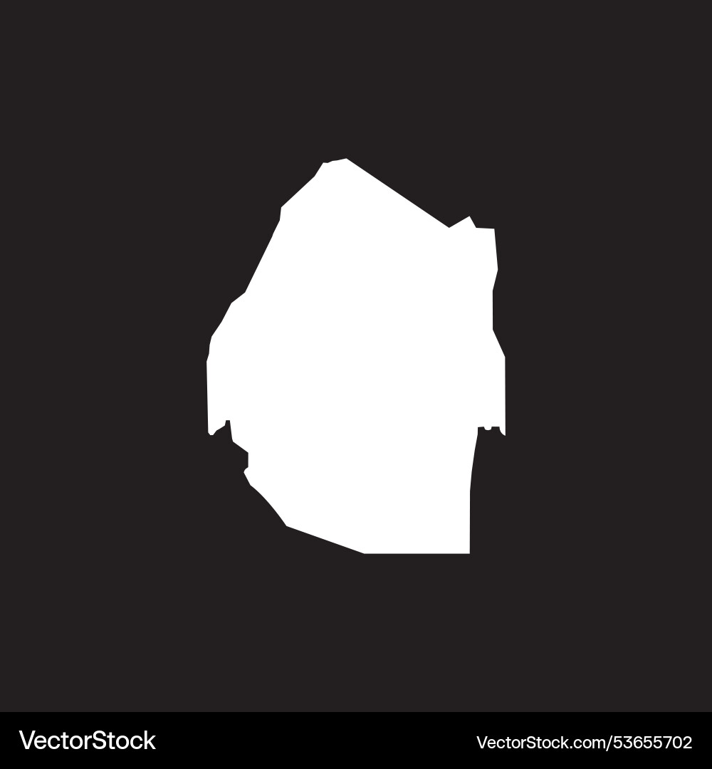 Swaziland eswatini map icon Royalty Free Vector Image