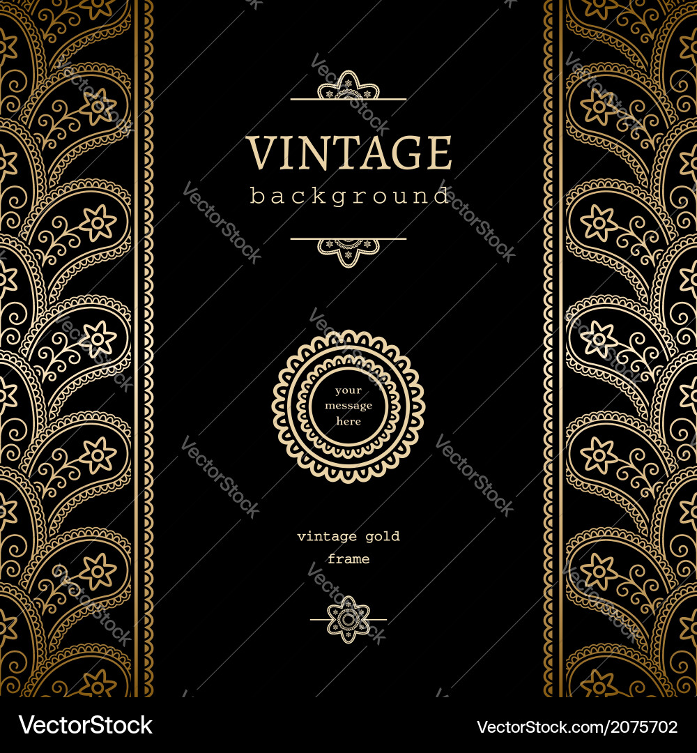 Vertical gold background Royalty Free Vector Image