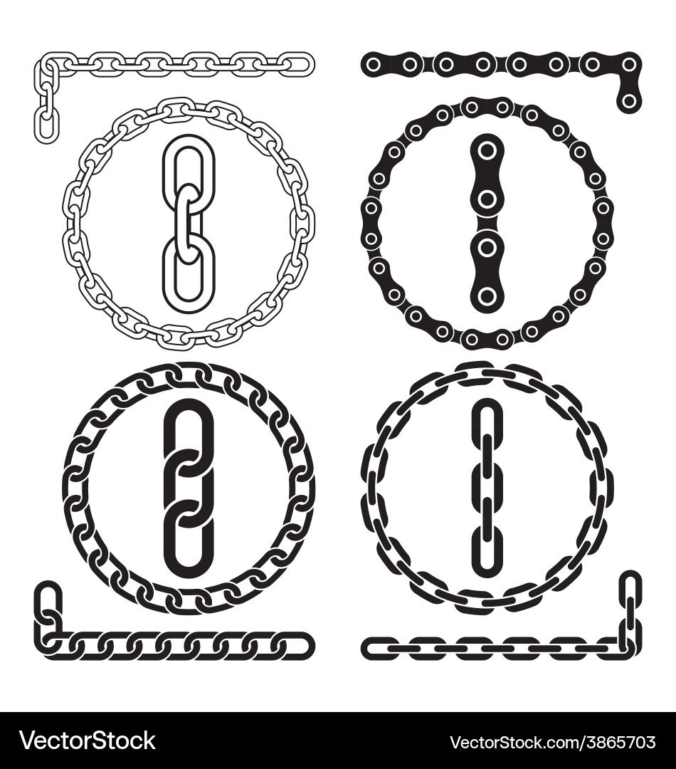Chain Component Icons Royalty Free Vector Image