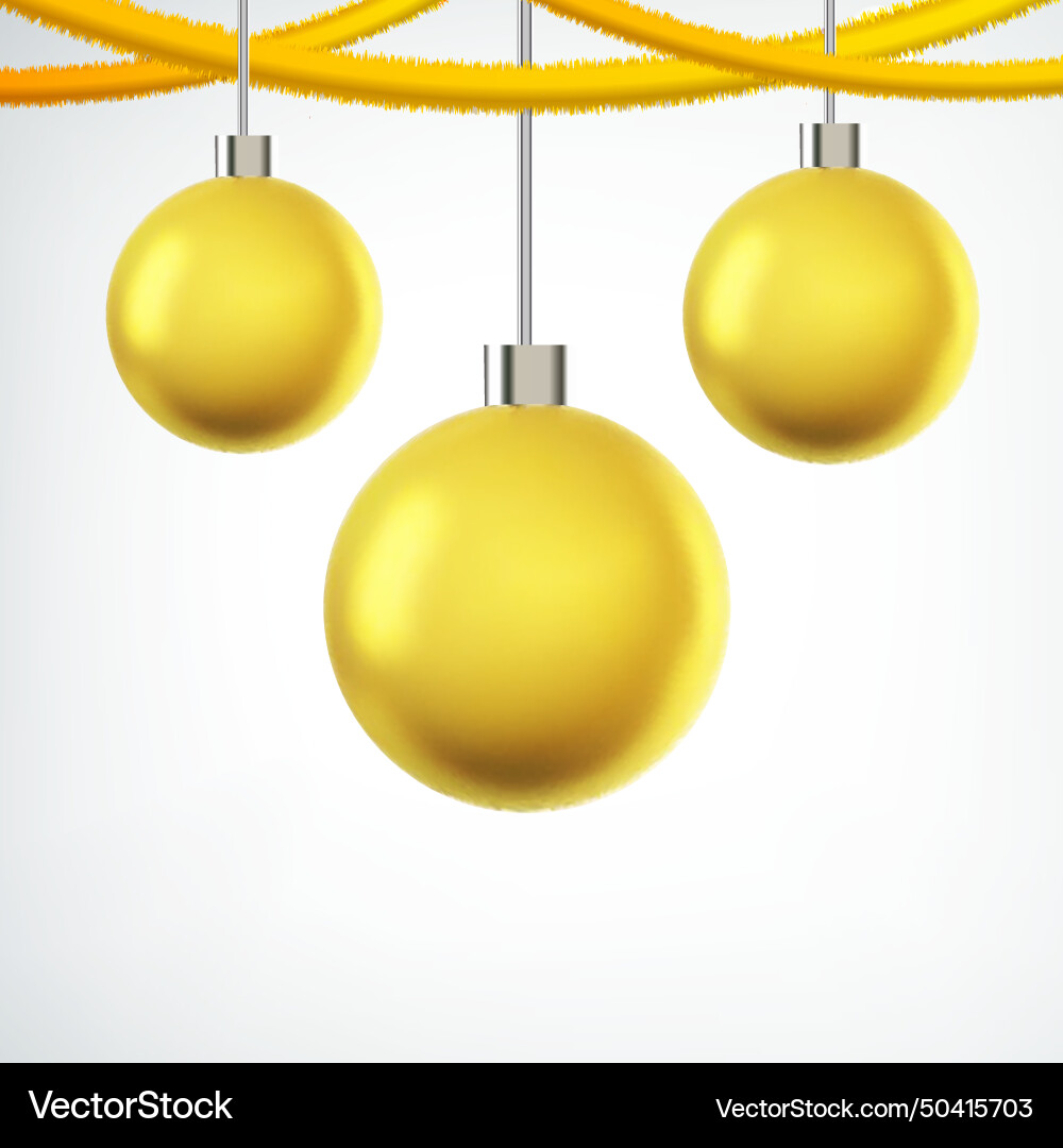 Christmas balls background Royalty Free Vector Image