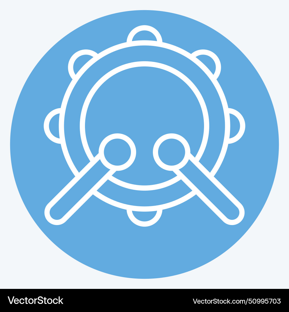 Icon drum related to parade symbol blue eyes Vector Image