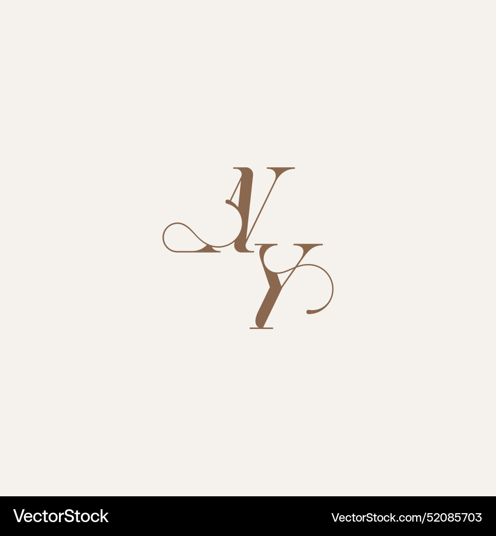Initial monogram logo wedding concept design Vector Image