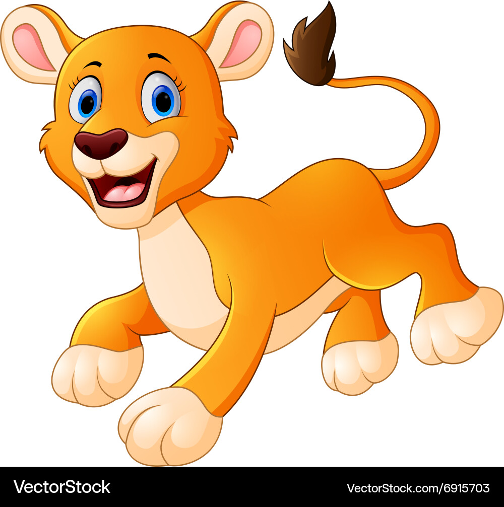 Lion cartoon Royalty Free Vector Image - VectorStock