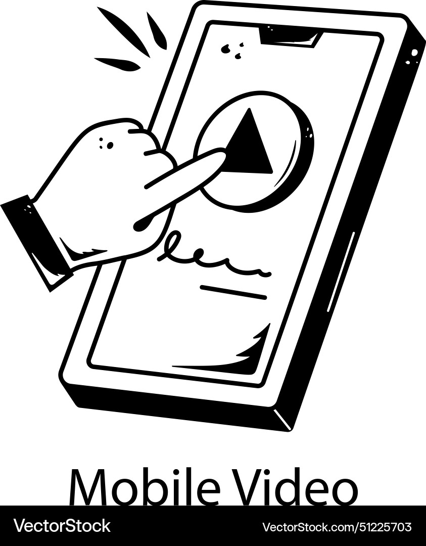Mobile video Royalty Free Vector Image - VectorStock