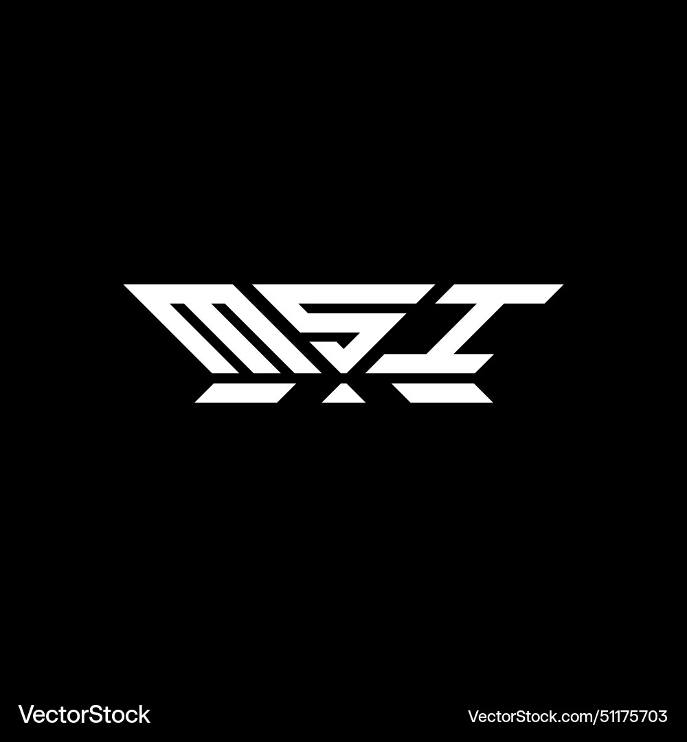 Msi letter logo design simple and modern Vector Image