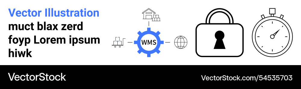 Security and efficiency in warehouse management Vector Image