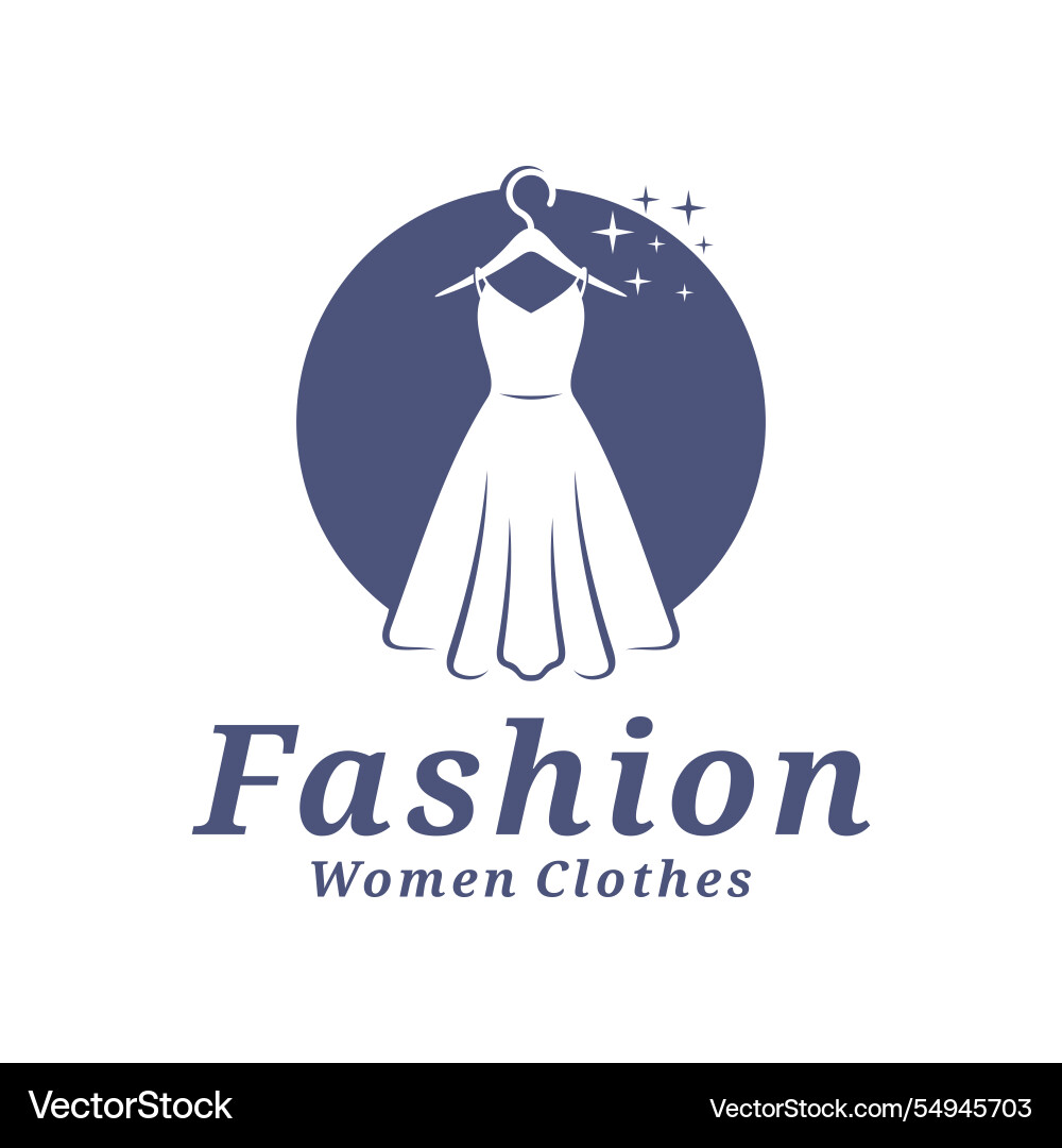 Women clothes logo design Royalty Free Vector Image