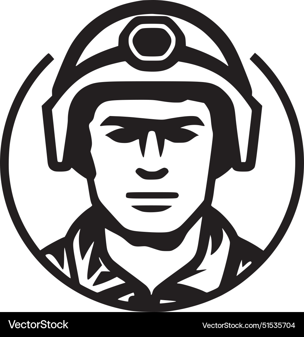 Army - black and white isolated icon Royalty Free Vector