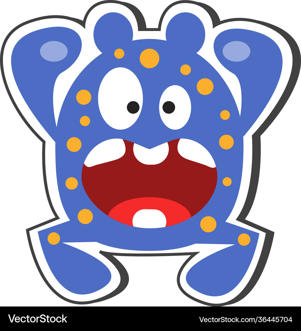 Cartoon monster icon Royalty Free Vector Image