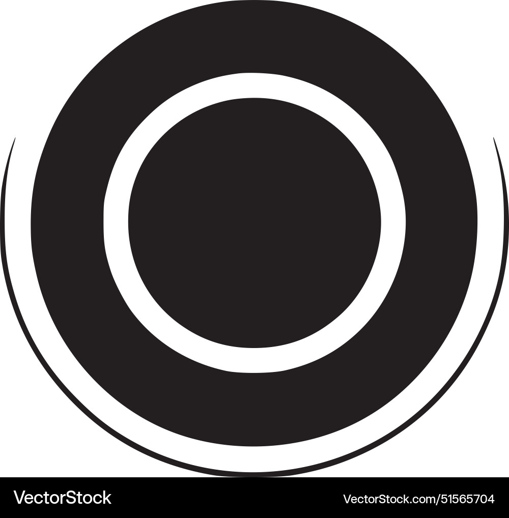 Circle - minimalist and flat logo Royalty Free Vector Image