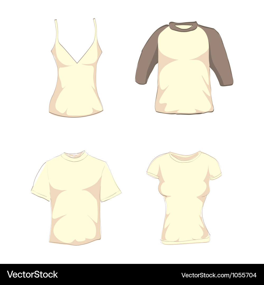 Clothing templates Royalty Free Vector Image - VectorStock