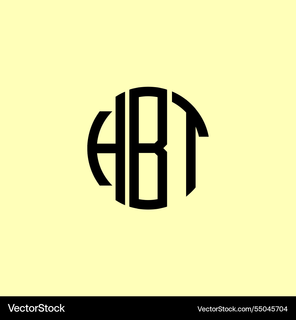Creative rounded initial letters hbt logo Vector Image