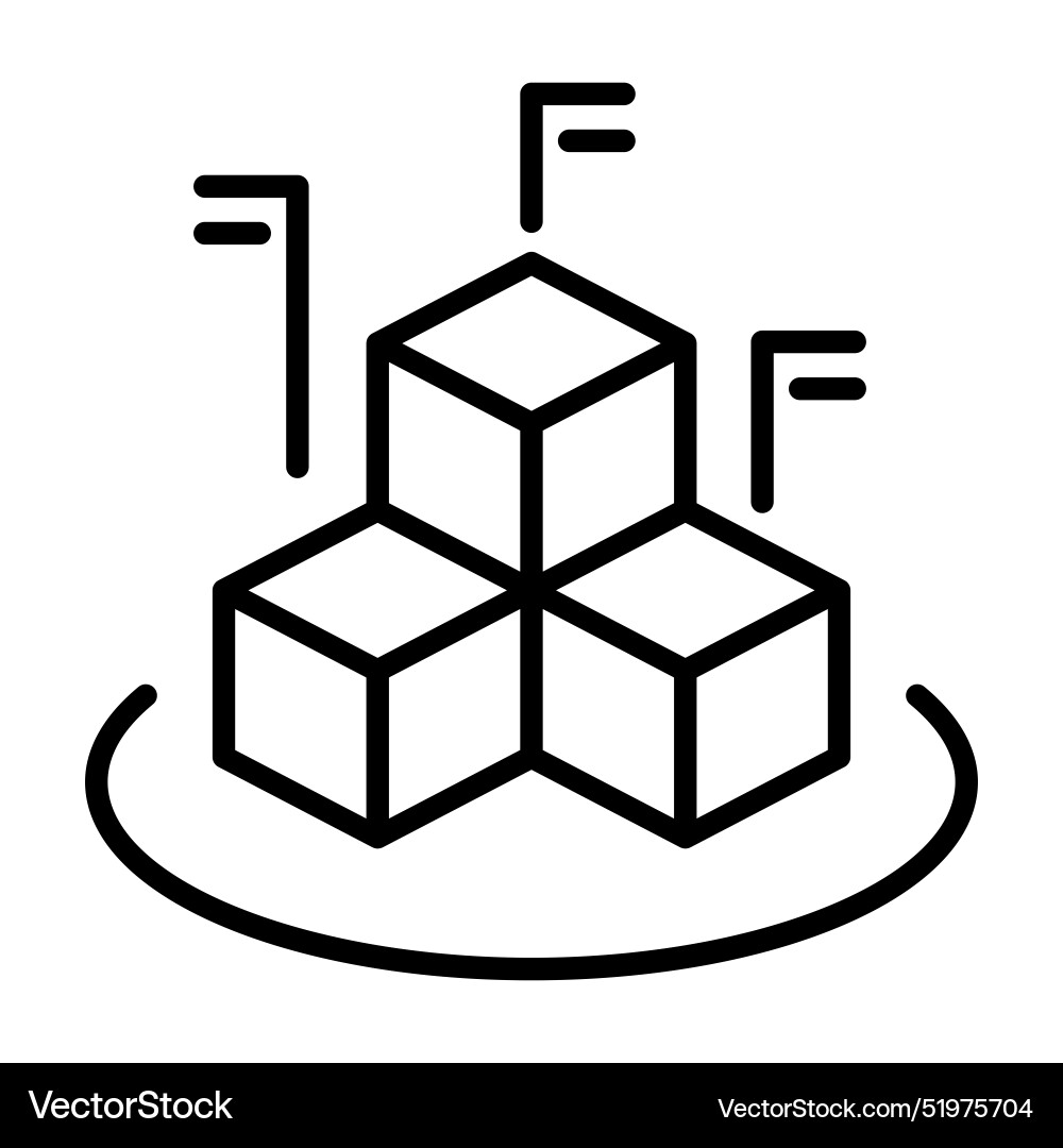 Data diagram icon in thin line style graphic Vector Image
