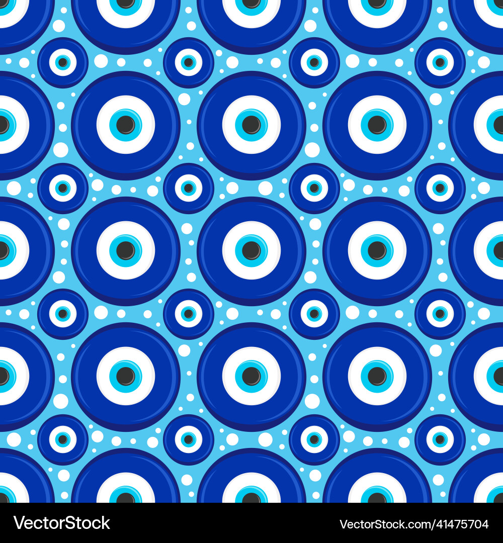 Evil eye seamless pattern symbol of protection Vector Image