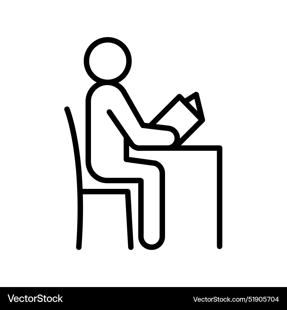 Learning icon in thin line style graphic design Vector Image