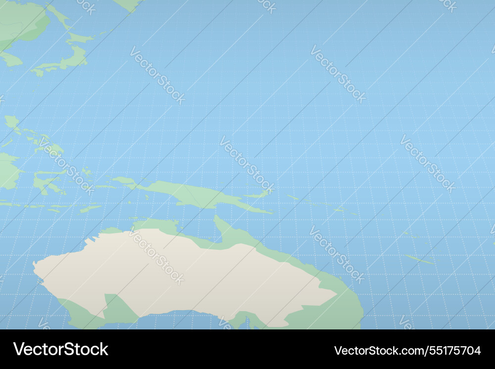Micronesia highlighted on a detailed map Vector Image