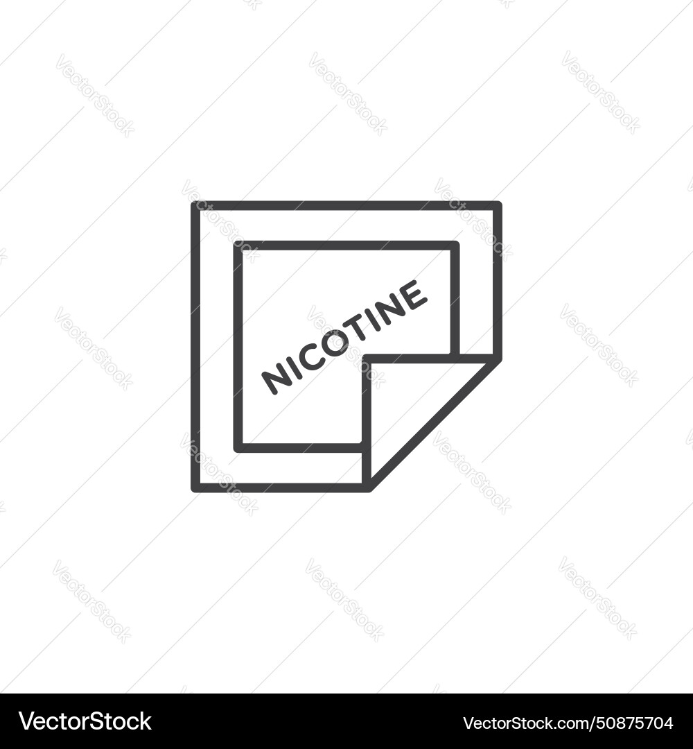 Nicotine patch icon set tobacoo medical smoking Vector Image