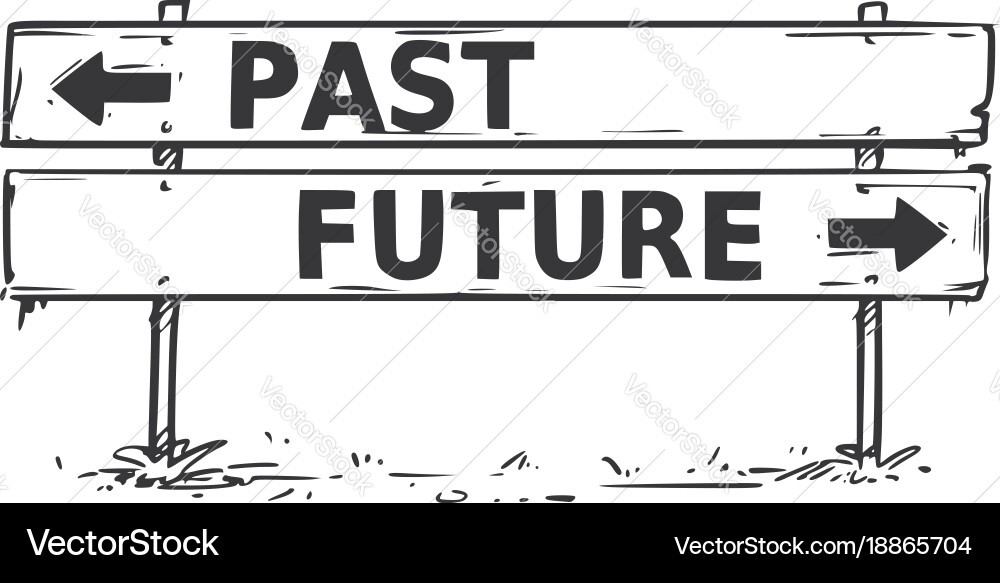 Past vs Future Sign Royalty Free Vector Image - VectorStock
