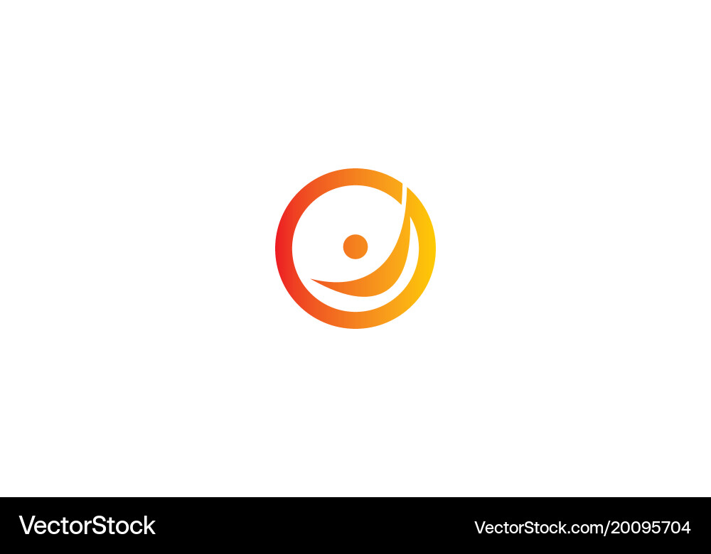 People round happy logo Royalty Free Vector Image