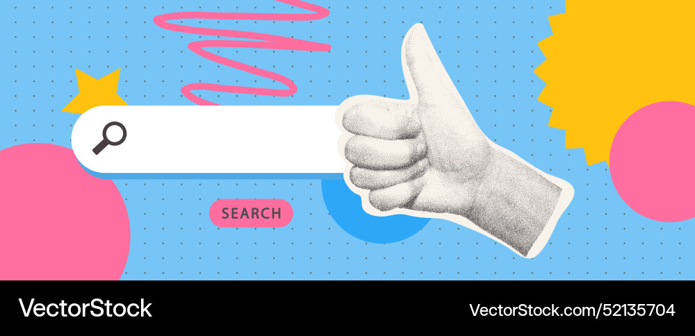 Stylized featuring white search bar Royalty Free Vector