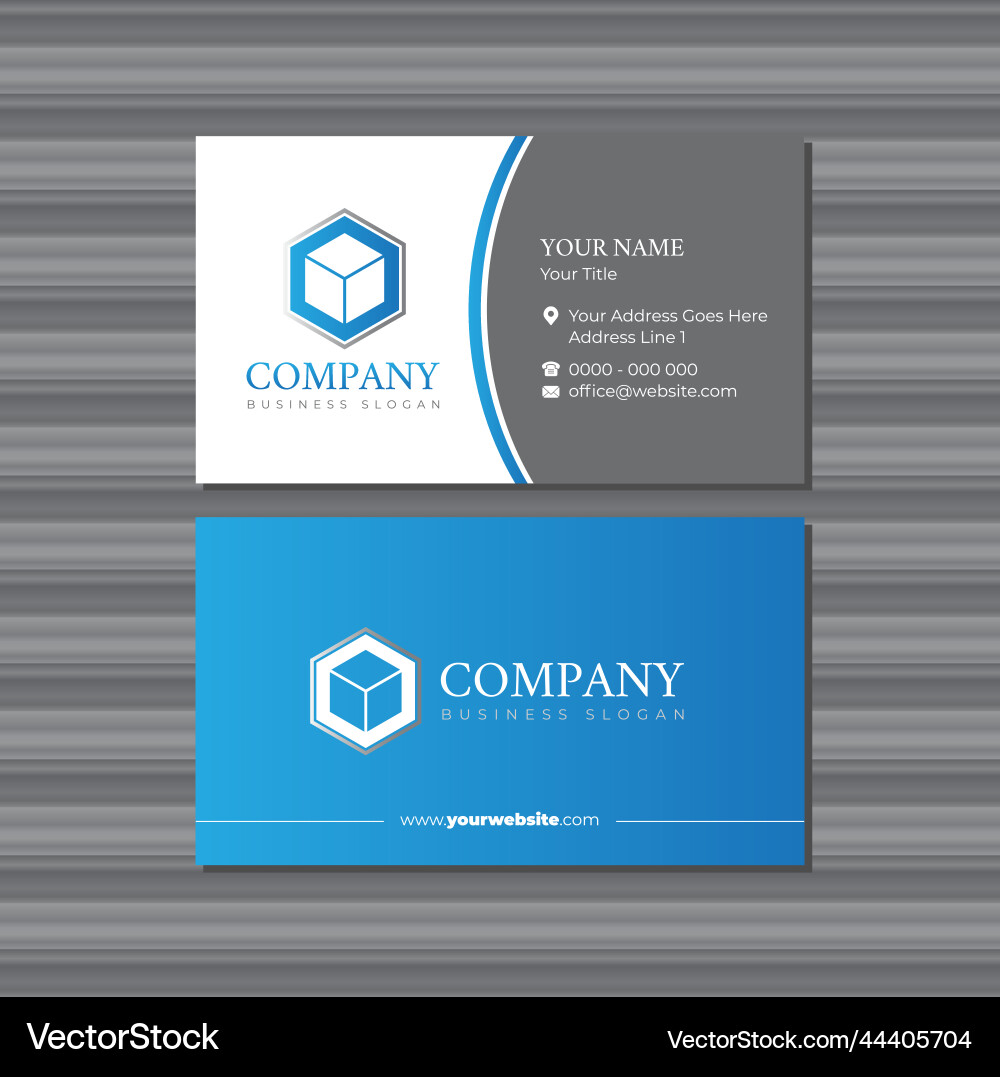 Vertical business card template Royalty Free Vector Image
