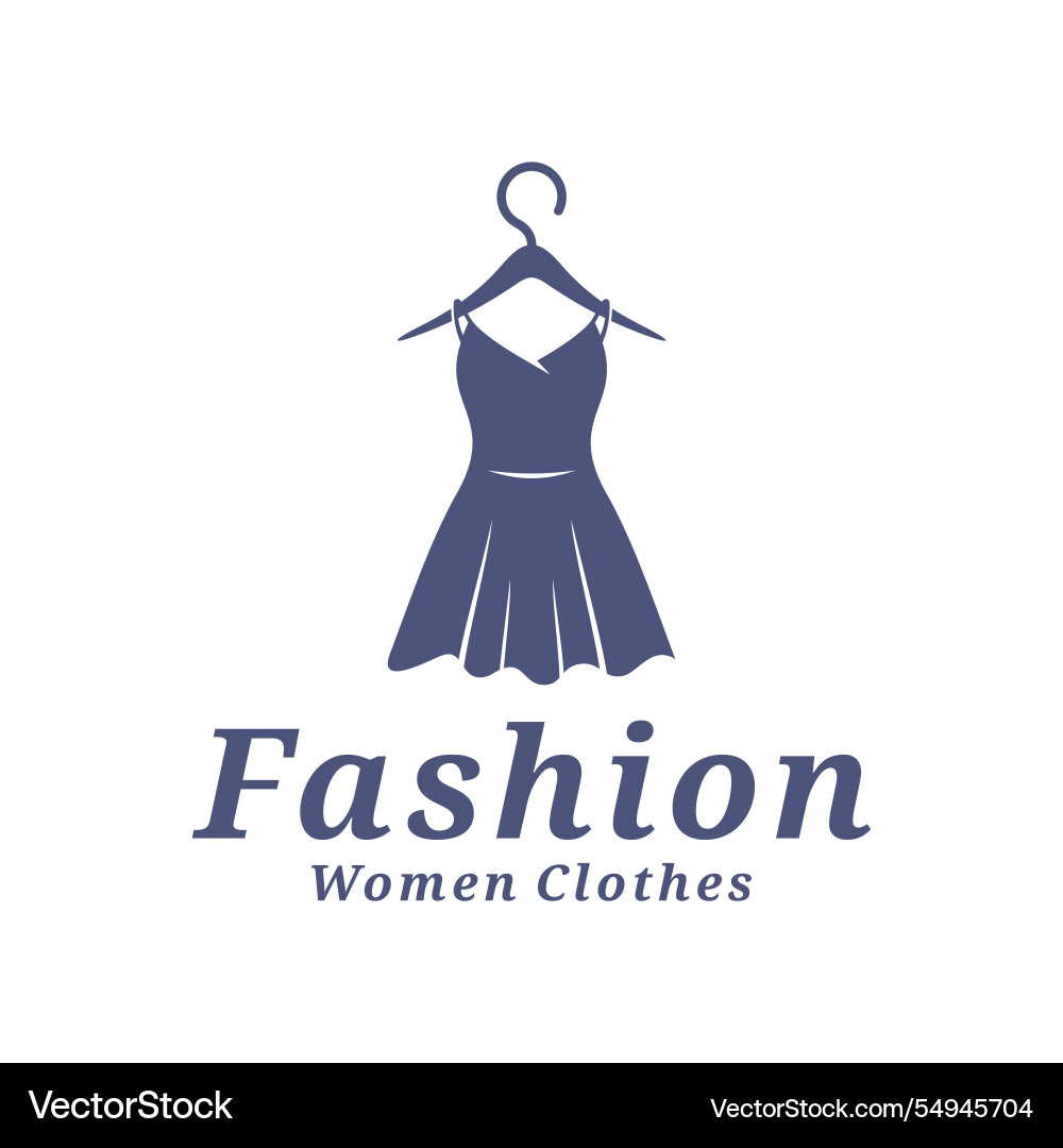 Women clothes logo design Royalty Free Vector Image