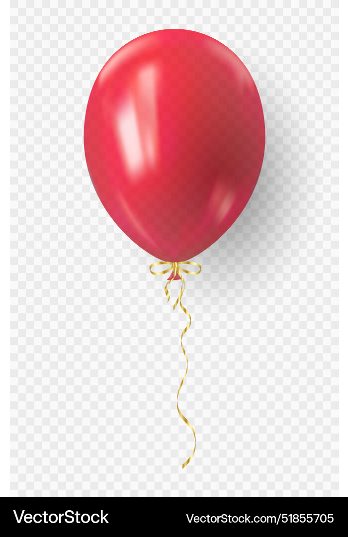 3d realistic red transparent balloon usa Vector Image