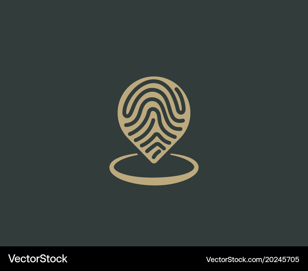 Abstract pin logo design location creative symbol Vector Image