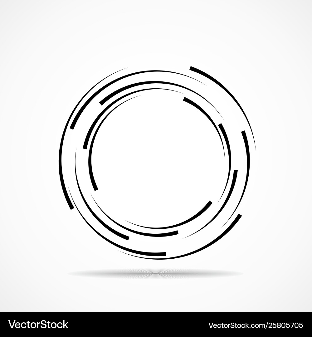 Abstract technology spiral circles geometric logo Vector Image
