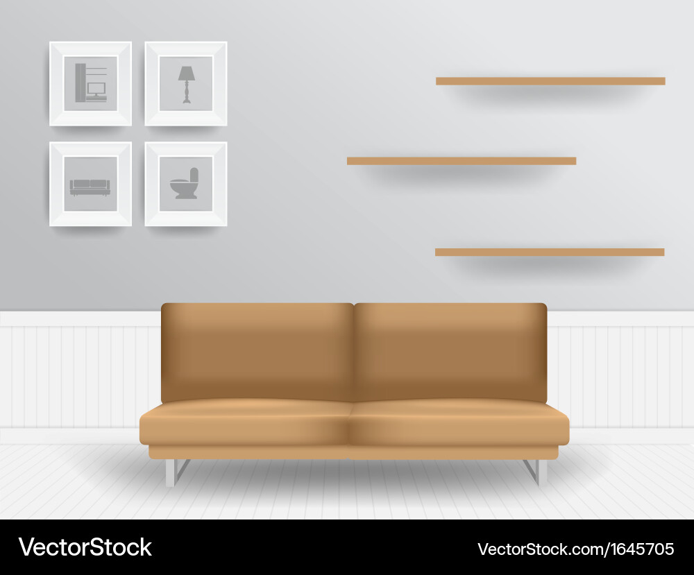 Living room interior concept Royalty Free Vector Image