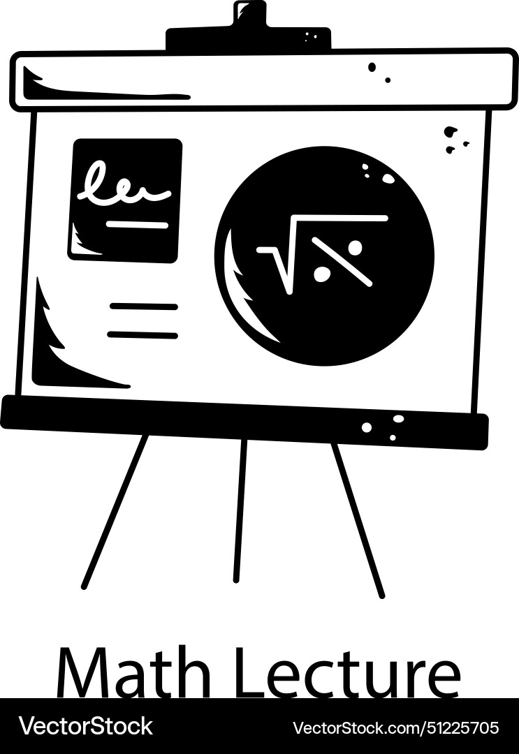 Math lecture Royalty Free Vector Image - VectorStock