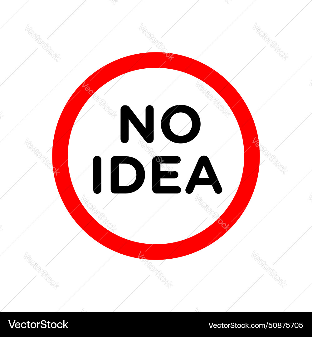 No idea sign new innovative symbol Royalty Free Vector Image