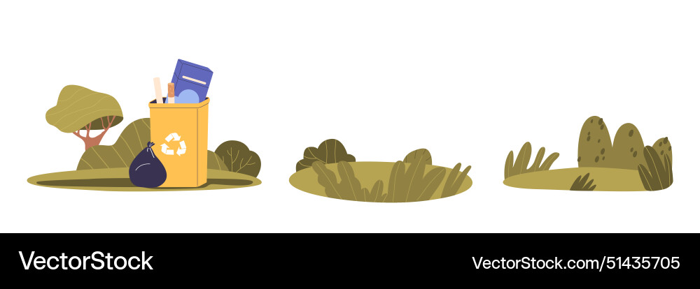 No smoking concept with recycling bin filled Vector Image