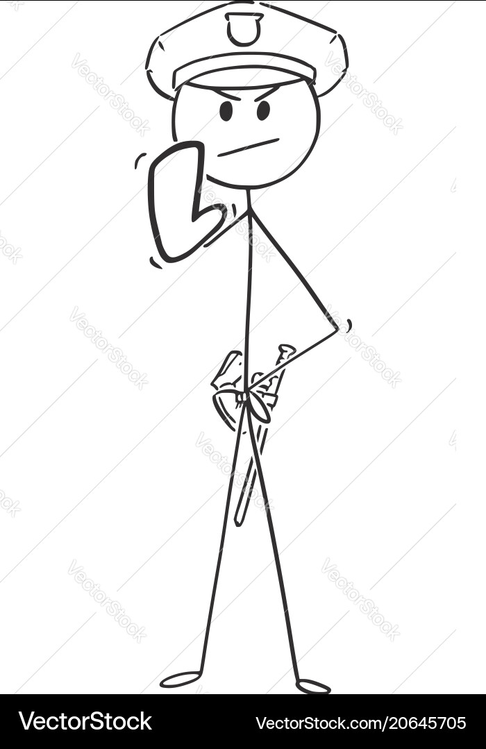 Police Officer Stop Gesture Royalty Free Vector Image