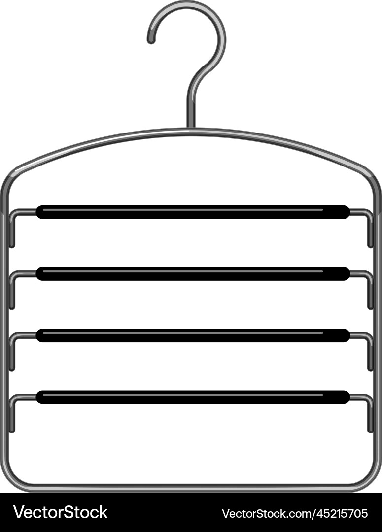 Rack hanger clothes cartoon Royalty Free Vector Image