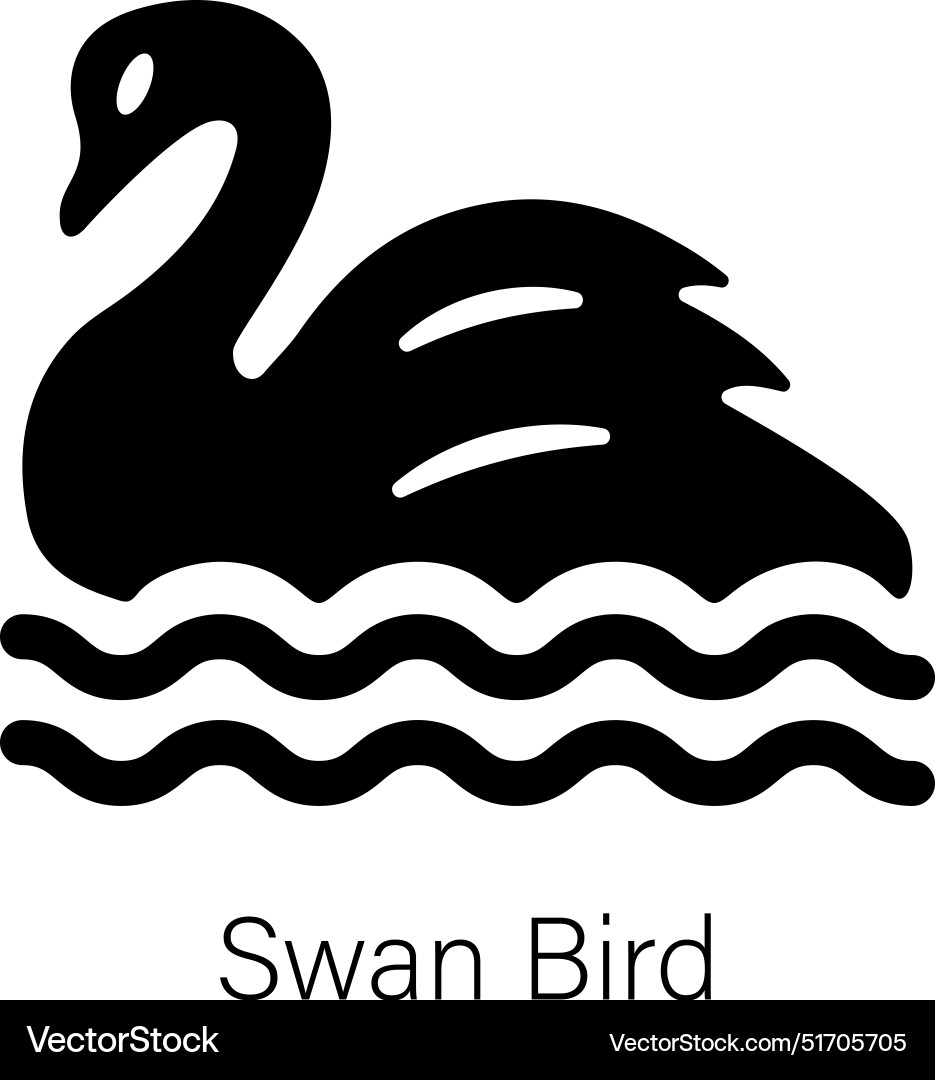 Swan bird Royalty Free Vector Image - VectorStock