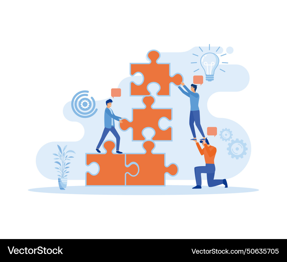 Team work and building corporate Royalty Free Vector Image